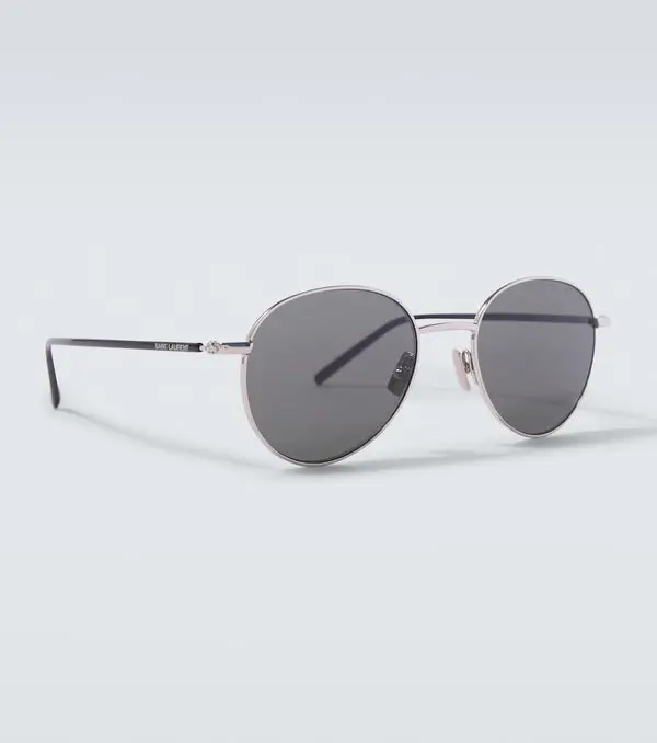 Saint Laurent Logo Round Eyeglasses