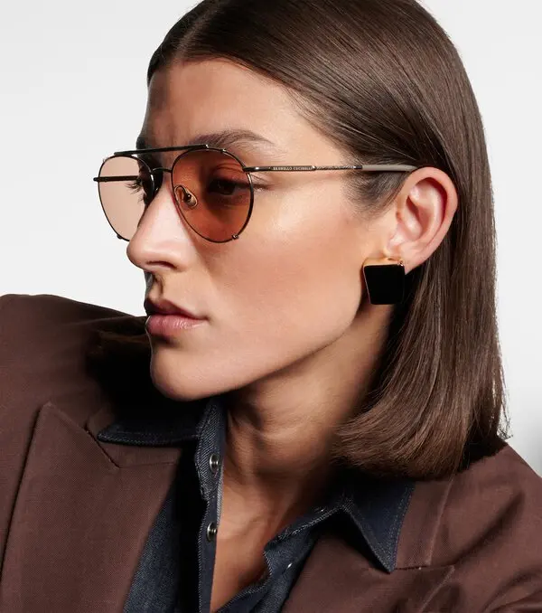 Brunello Cucinelli Aviator Sunglasses