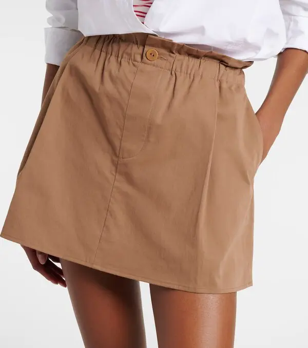 Vince Cotton Twill Skort - Brown