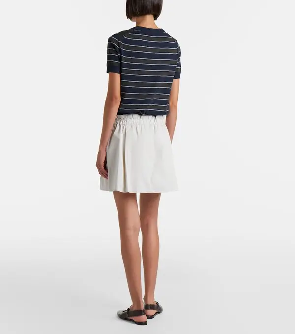 Vince Cotton Twill Skort - White