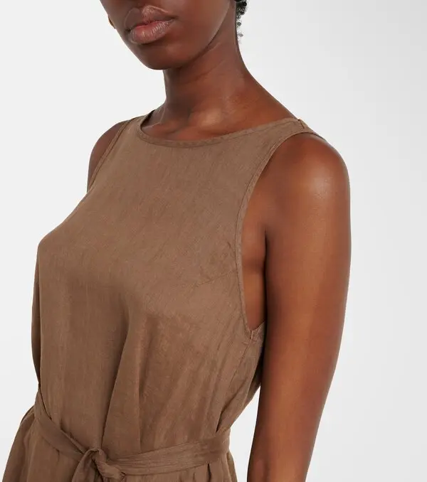 Velvet By Graham & Spencer Reta Linen Midi Dress - Brown