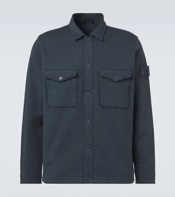 Stone Island Cotton Fleece Shirt - Blue