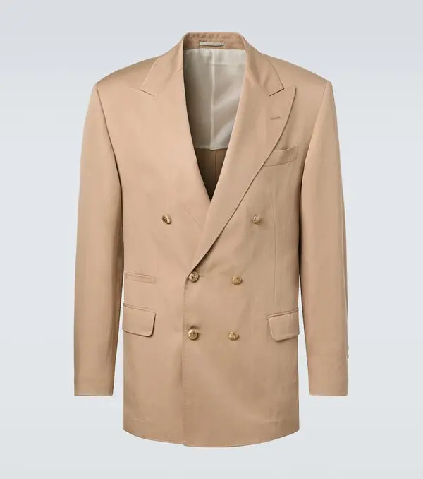 Brunello Cucinelli Silk And Linen Blazer - Brown