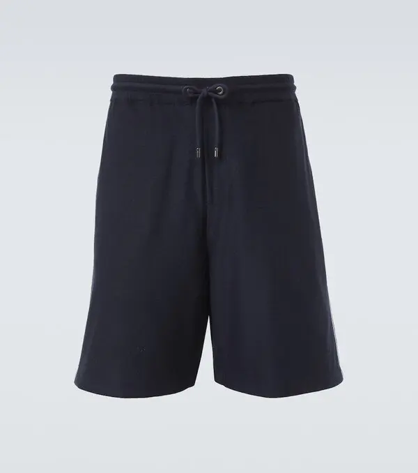 Ralph Lauren Purple Label Cotton And Silk Blend Shorts - Blue