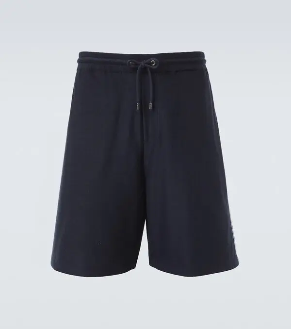 Ralph Lauren Purple Label Cotton Silk Shorts - Blue