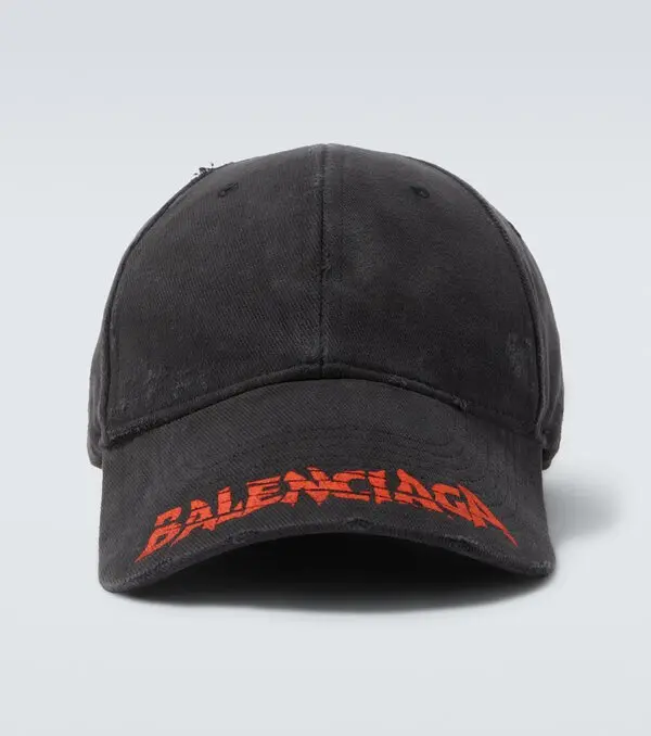 Balenciaga Logo Baseball Cap - Black