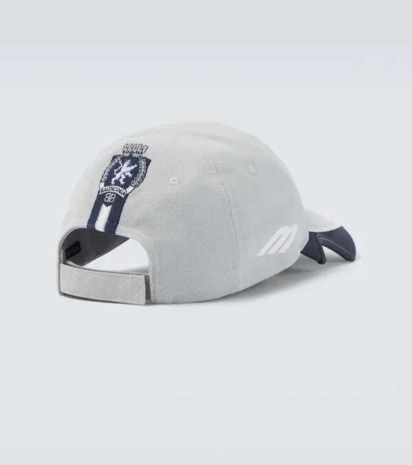 Balenciaga Logo Cotton Baseball Cap - Grey