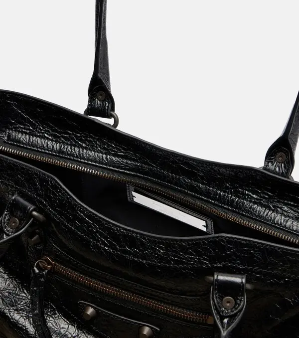 Balenciaga Le City East-west Leather Shoulder Bag - Black