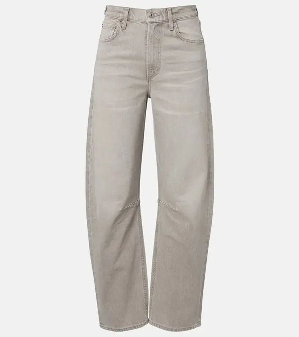 Citizens Of Humanity Miro Long Barrel-leg Jeans - Grey