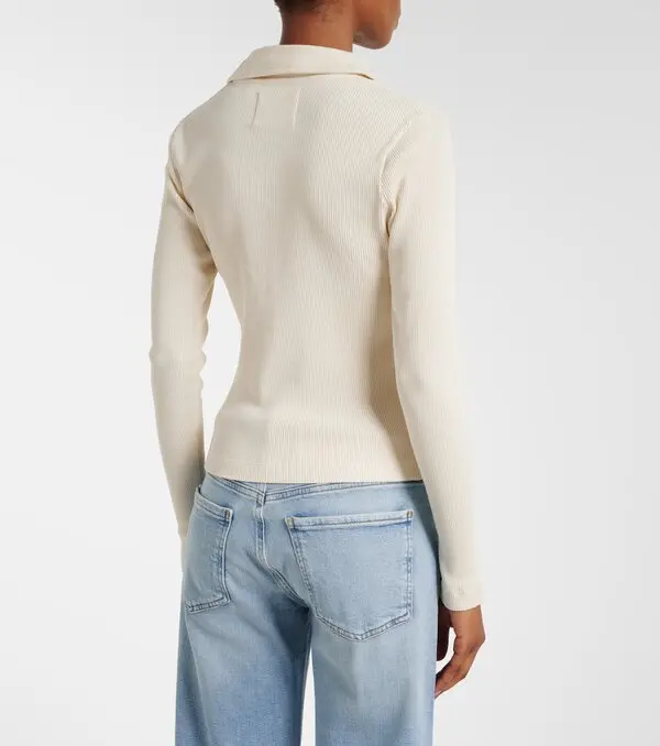 Citizens Of Humanity Brea Ribbed Knit Polo - White