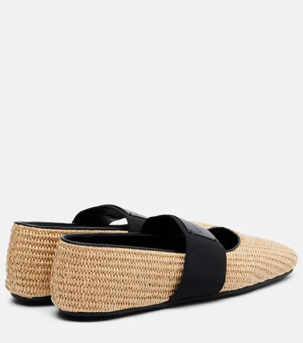 Givenchy Sliced Square Mary Jane Flats - Beige