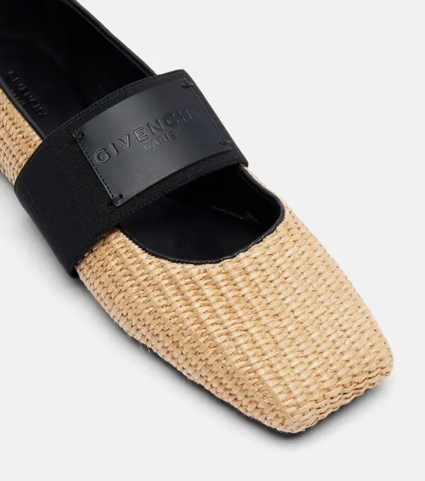 Givenchy Sliced Square Mary Jane Flats - Beige