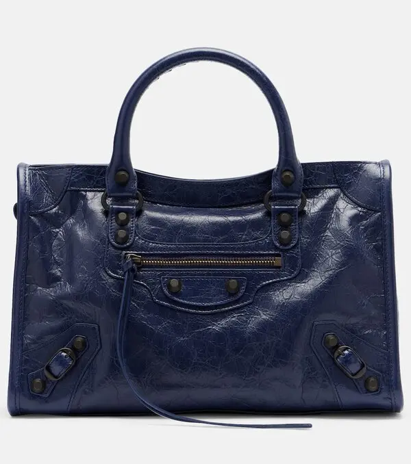 Balenciaga Le City Small Leather Top-handle Bag - Blue