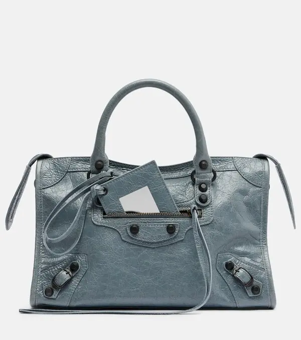 Balenciaga Le City Small Leather Top-handle Bag - Grey