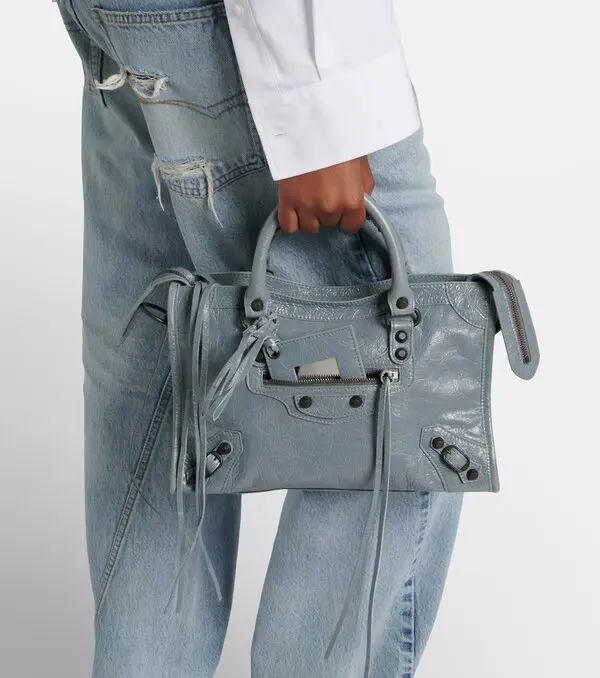Balenciaga Le City Small Leather Top-handle Bag - Grey