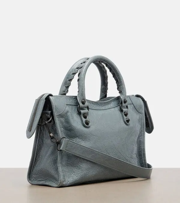 Balenciaga Le City Small Leather Top-handle Bag - Grey