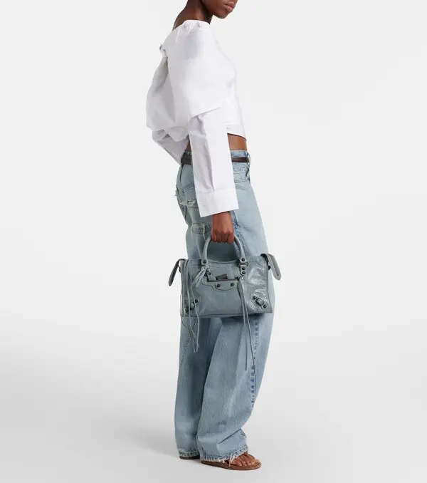 Balenciaga Le City Small Leather Top-handle Bag - Grey