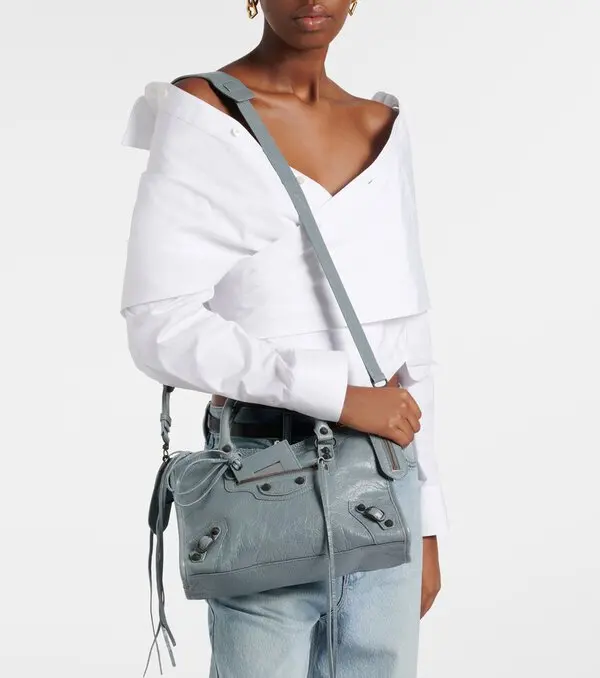 Balenciaga Le City Small Leather Top-handle Bag - Grey