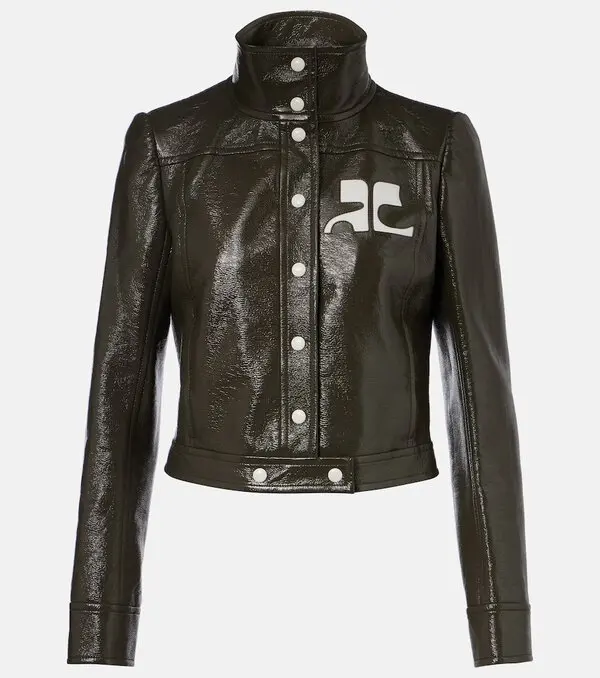 COURREGES Courrèges Cotton-blend Vinyl Jacket - Green