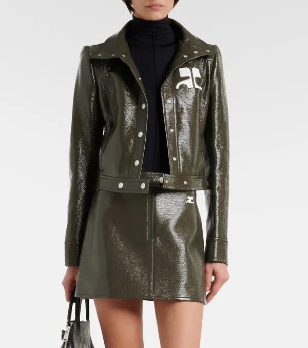 COURREGES Courrèges Cotton-blend Vinyl Jacket - Green