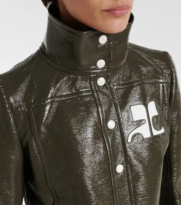 COURREGES Courrèges Cotton-blend Vinyl Jacket - Green