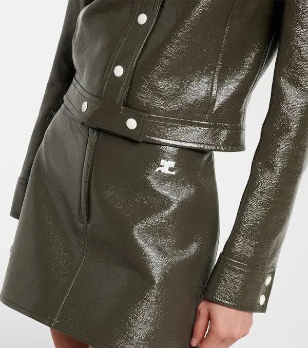 COURREGES Courrèges Cotton-blend Vinyl Jacket - Green