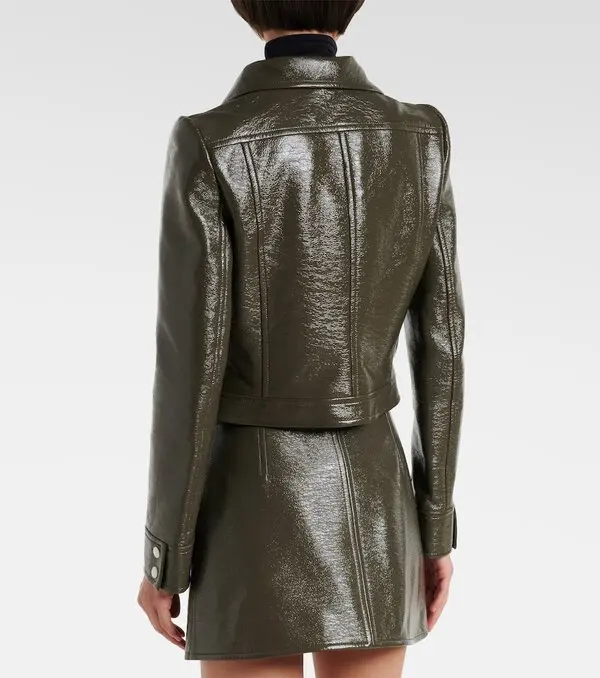 COURREGES Courrèges Cotton-blend Vinyl Jacket - Green