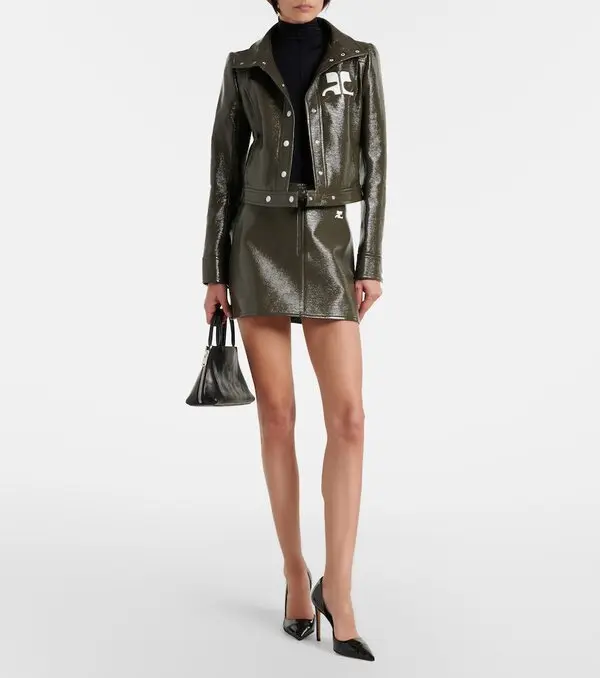 COURREGES Courrèges Cotton-blend Vinyl Jacket - Green