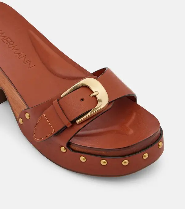 Zimmermann Alight Leather Mules - Brown