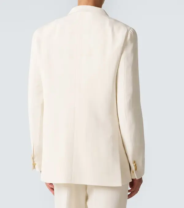 UMIT BENAN Pietro Silk And Cotton-blend Suit Jacket