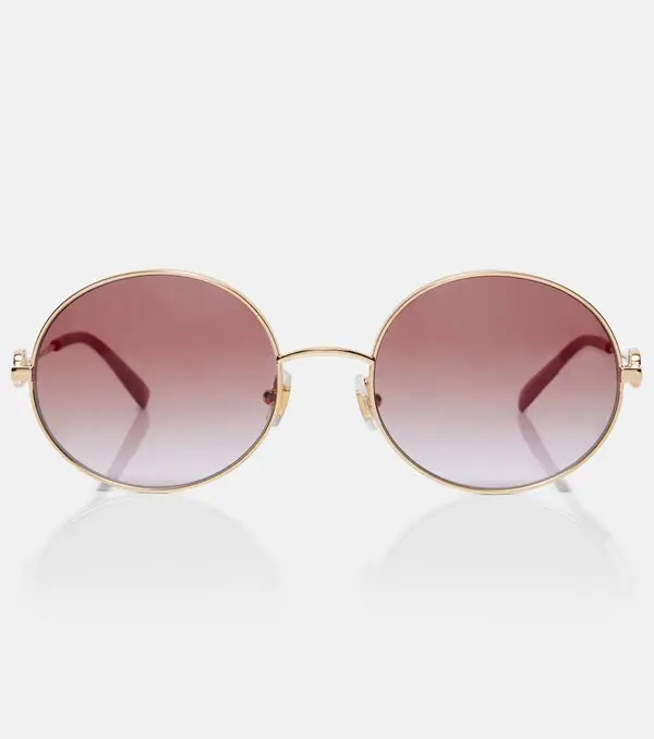 Valentino Garavani Vlogo Round Sunglasses - Gold