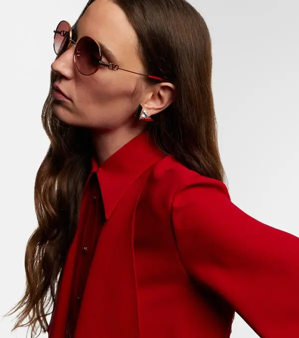 Valentino Garavani Vlogo Round Sunglasses