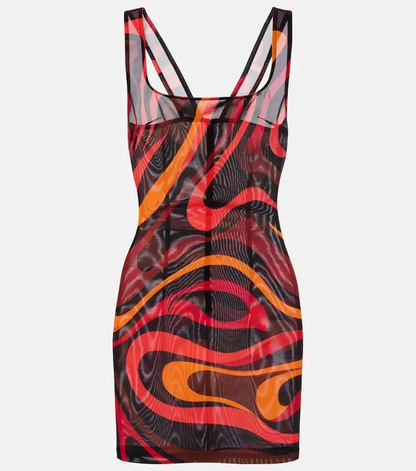 Emilio Pucci Marmo Draped Minidress - Orange