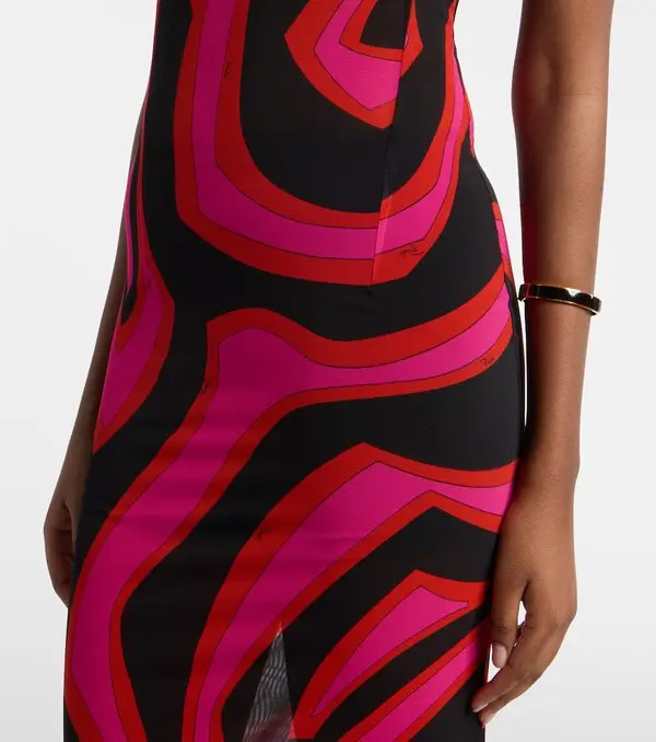 Emilio Pucci Labirinto Halterneck Maxi Dress