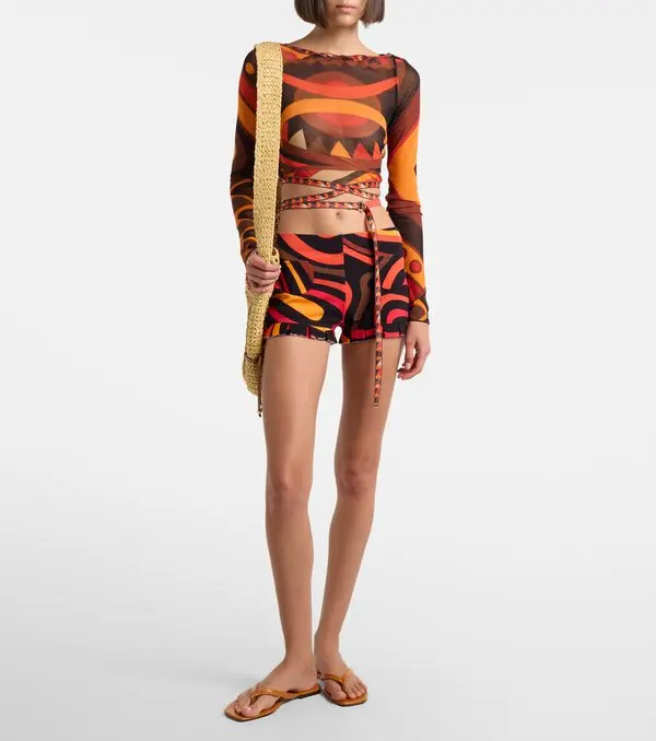 Emilio Pucci Marmo Jersey Shorts