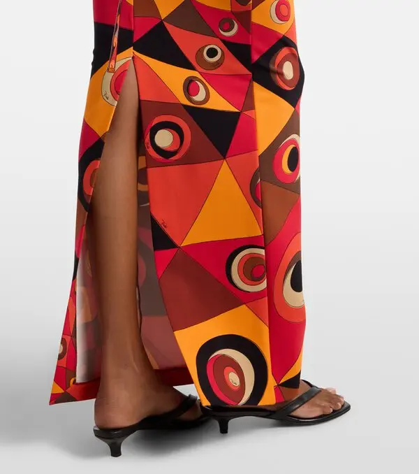 Emilio Pucci Jersey Maxi Skirt - Orange