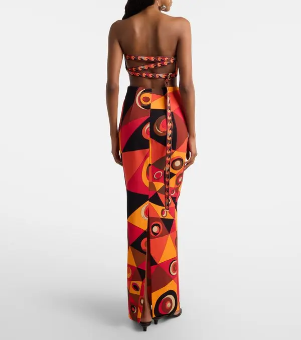 Emilio Pucci Jersey Maxi Skirt - Orange
