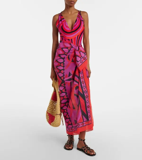 Emilio Pucci Vivara Cotton Beach Cover-up