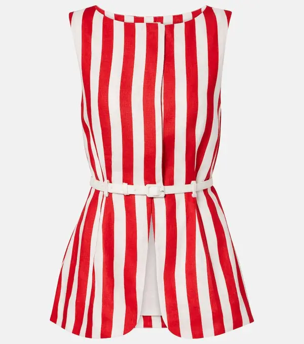 Posse Pamela Striped Linen Vest