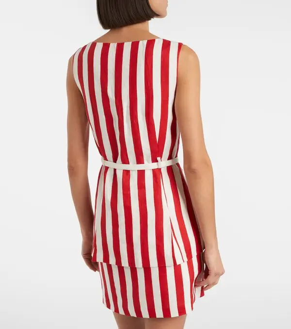 Posse Pamela Striped Linen Vest