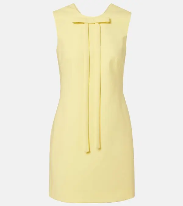 EMILIA WICKSTEAD Sorra Bow Detail Minidress - Yellow