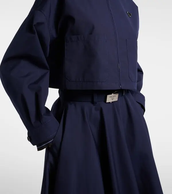 Prada Poplin Blouson Jacket - Blue