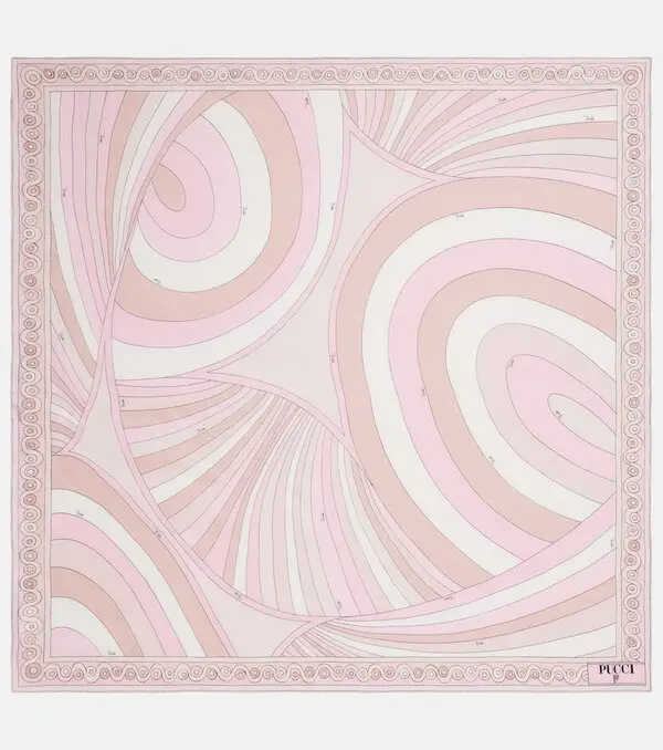 Emilio Pucci Iride Silk Twill Scarf - Pink