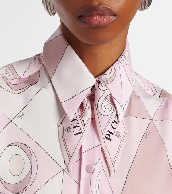 Emilio Pucci Iride And Rombi Silk Twill Scarf