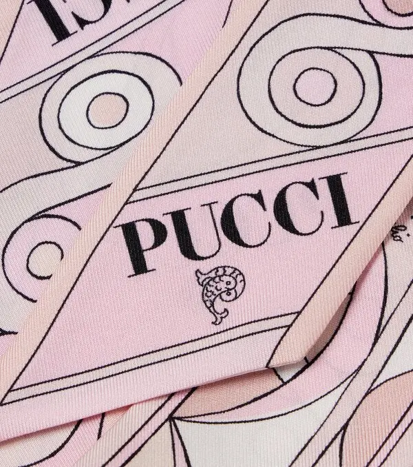 Emilio Pucci Iride And Rombi Silk Twill Scarf