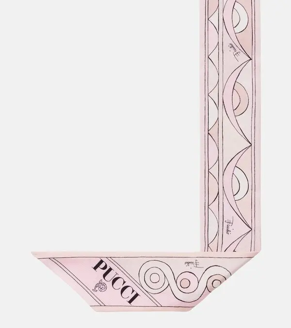 Emilio Pucci Iride And Rombi Silk Twill Scarf
