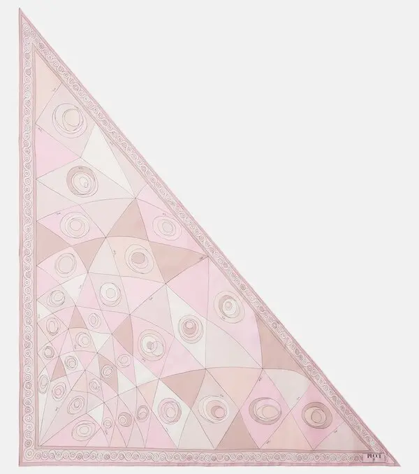 Emilio Pucci Occhi Silk Twill Scarf - Pink