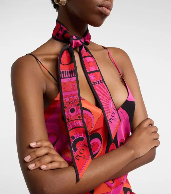 Emilio Pucci Iride Silk Twill Scarf