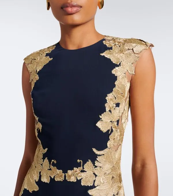 Costarellos Embroidered Gown