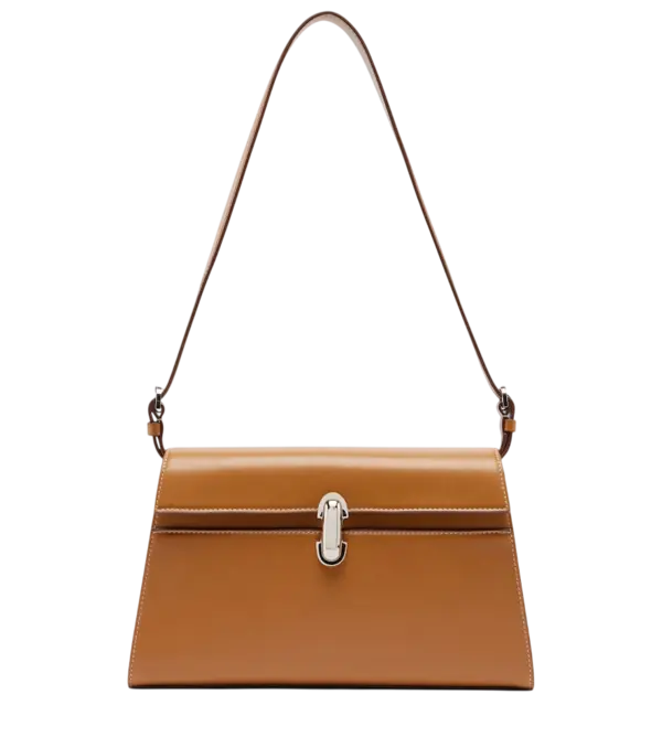 Savette Symmetry Leather Shoulder Bag - Brown